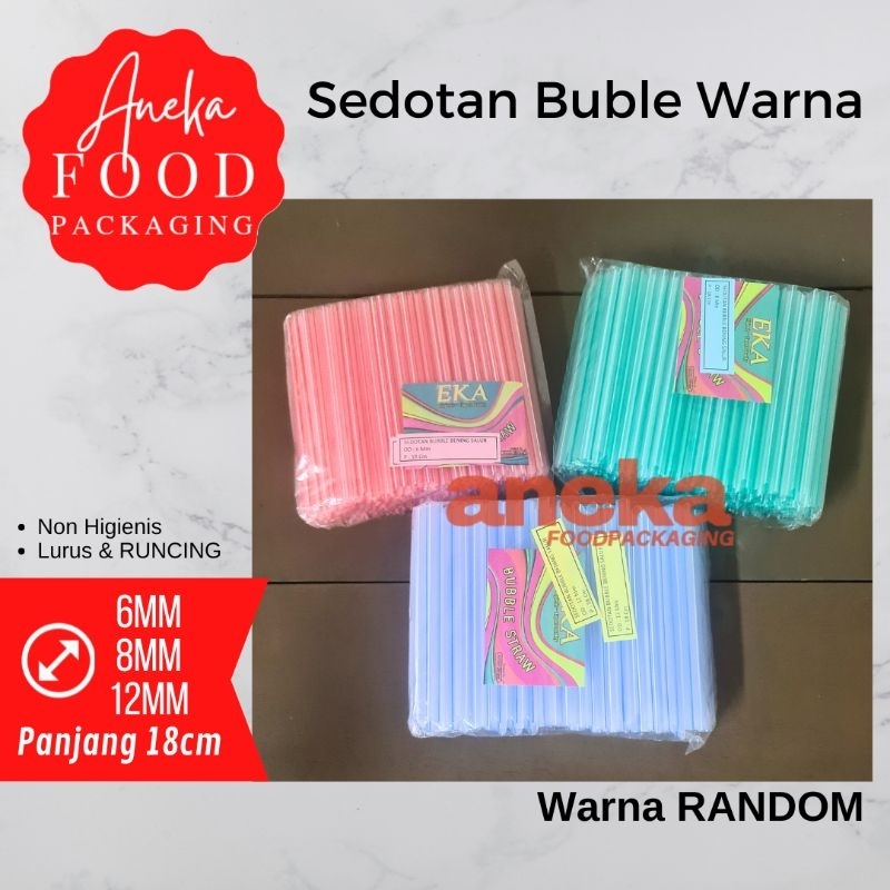 Jual Sedotan bubble lurus runcing 6mm, 8mm & 12mm panjang 18cm buble ...
