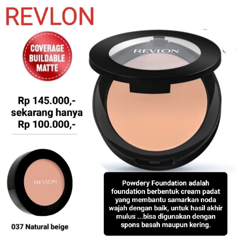 Jual REVLON POWDERY FOUNDATION ( Natural beige) | Shopee Indonesia