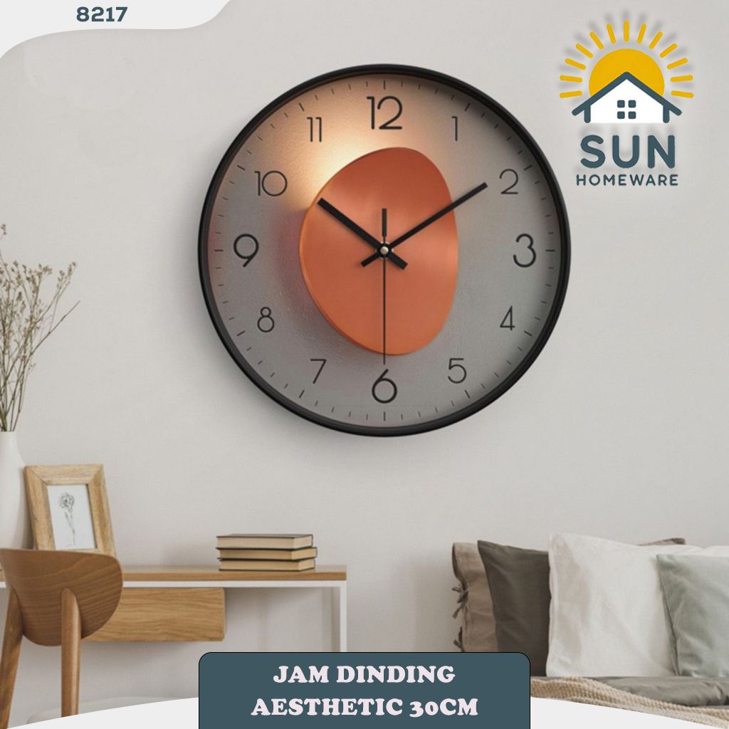 Jual SUN Jam Dinding 8217 / Jam dinding aesthetic diameter 30 cm/ Jam ...