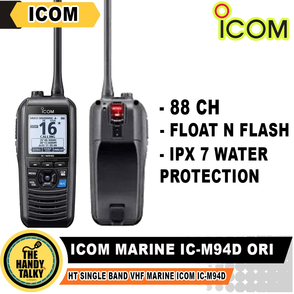 Jual IC- M94D HT Marine VHF Waterproof HT Kapal Tahan Air | Shopee ...