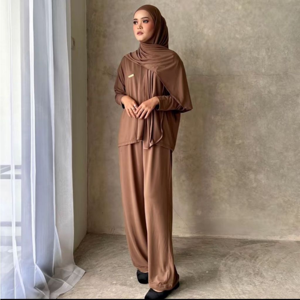 Jual Basic Oneset Jersey | Setelan Wanita Muslim Premium | Setelan ...