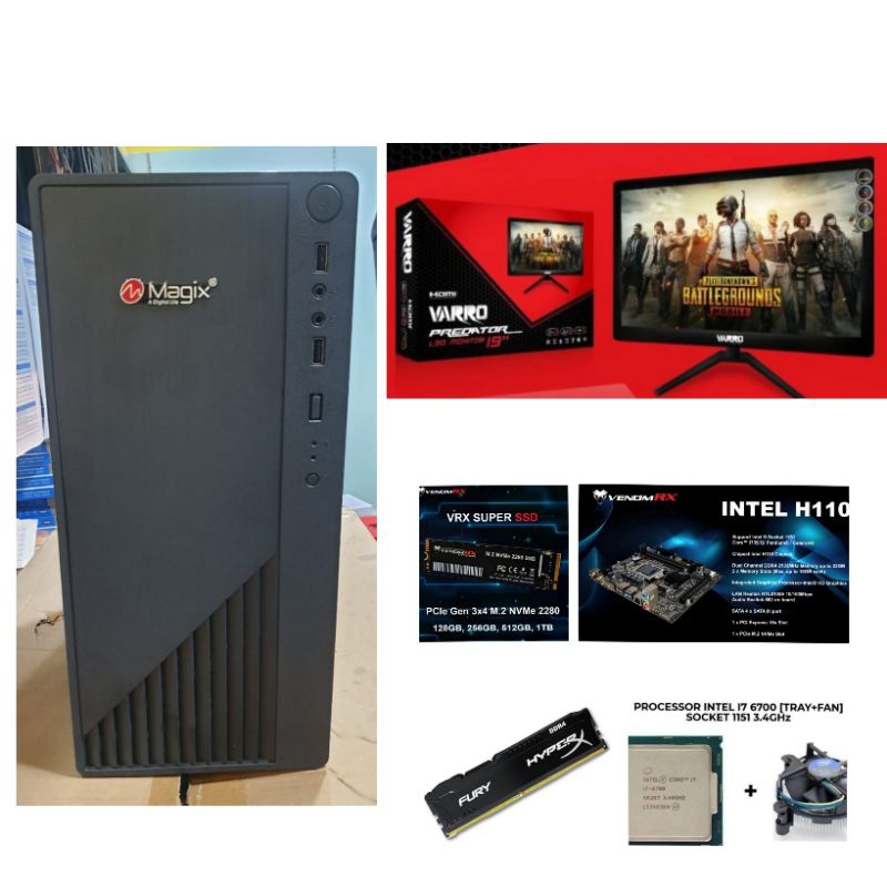 Jual Rakitan PC Intel Core i7 6700 Gen 6 LGA 1151 Siap Pakai For Admin ...
