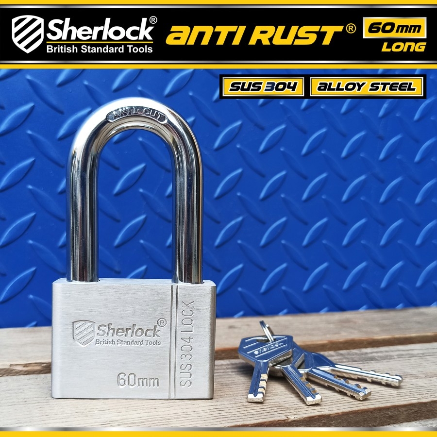 Jual Sherlock Gembok ANTI RUST 60 mm Panjang Stainless Steel 304 Anti ...