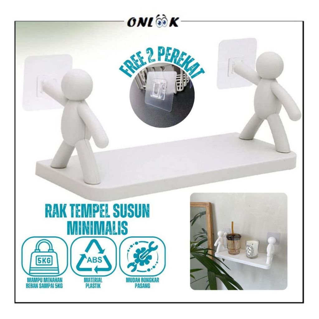 Jual Rak Tempel Dinding Susun Minimalis / Tempat Penyimpanan Barang ...