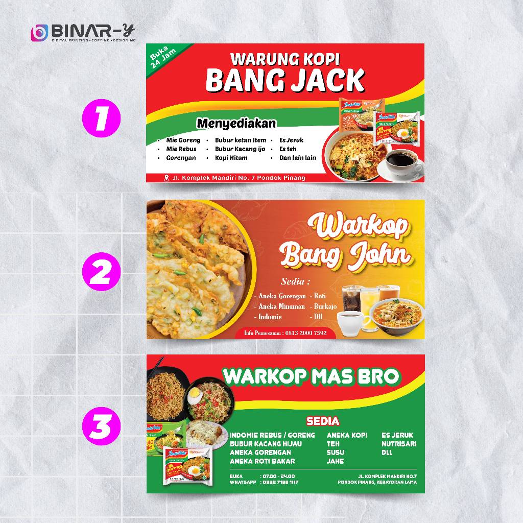 Jual Spanduk Banner Warkop Burjo/Gorengan | Shopee Indonesia