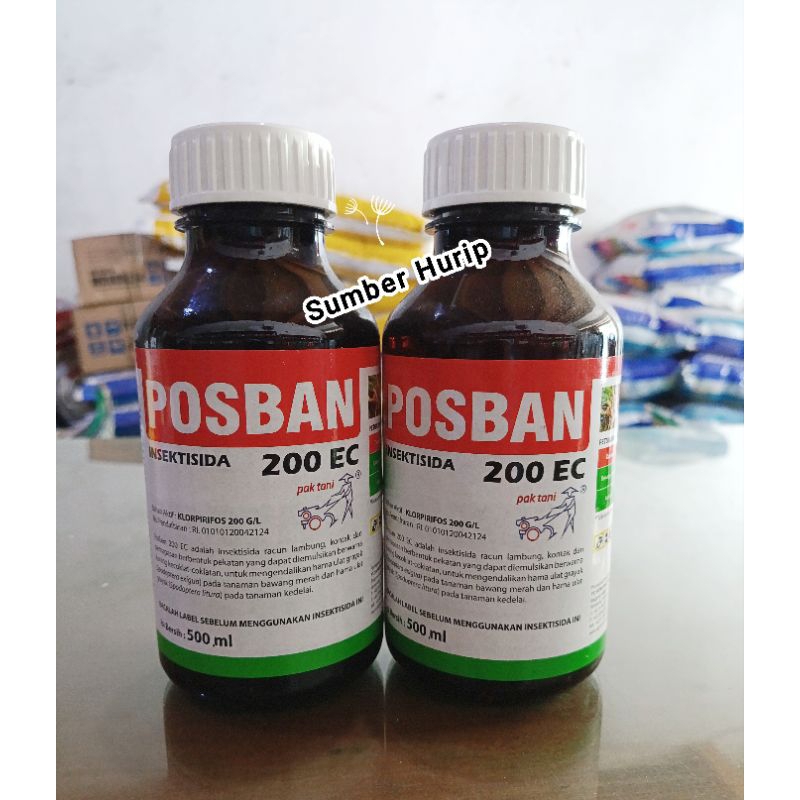 Jual Racun ulat Insektisida POSBAN 200 EC Pak Tani 500 CC PRODUK ...