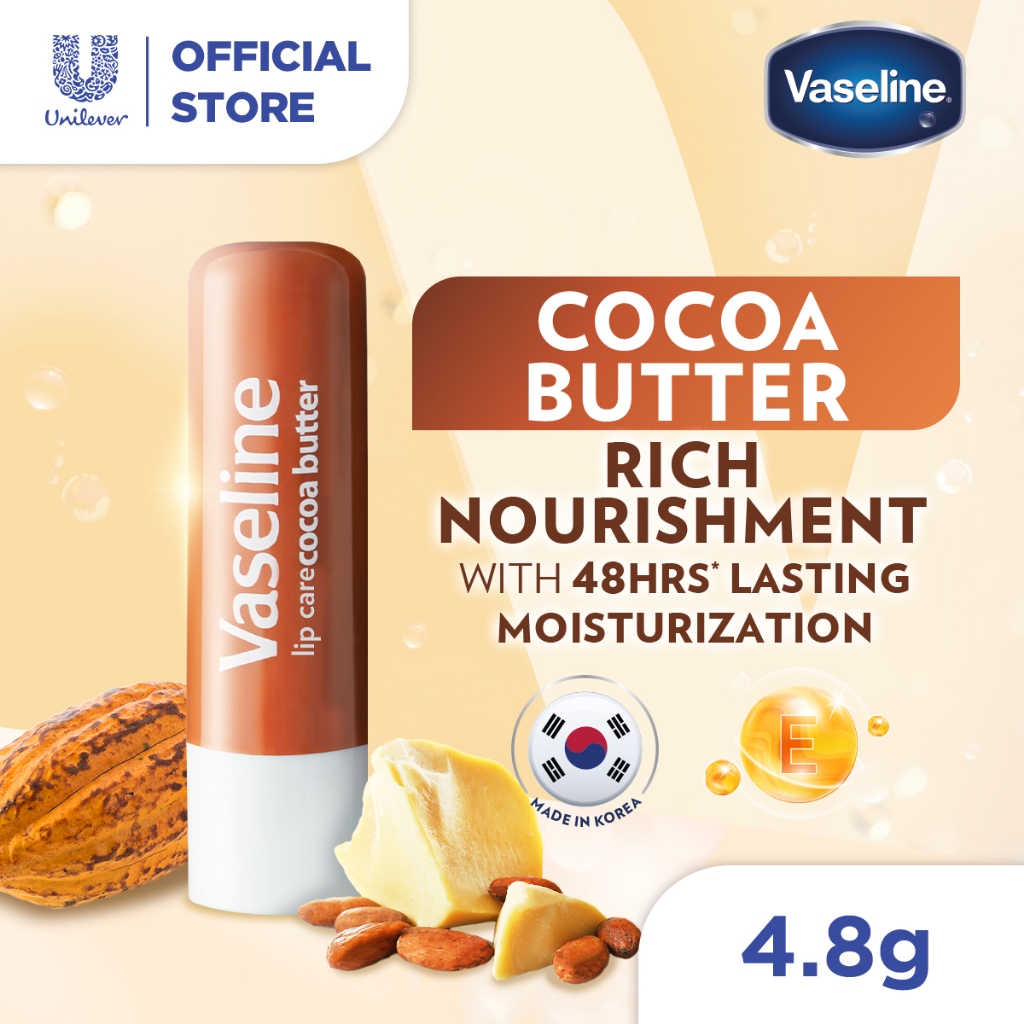 Jual Vaseline Lip Therapy Balm Stick Cocoa Butter 4.8gr - Pelembab ...