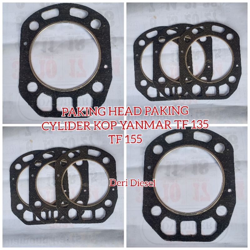 Jual paking kop paking head yanmar TF135/TF155 paking silinder head ...