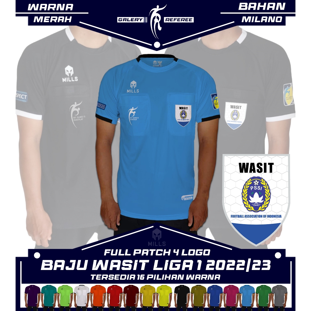 Jual BAJU WASIT Model MILLS - FULL PATCH 4 LOGO ( 16 WARNA ) | Shopee ...