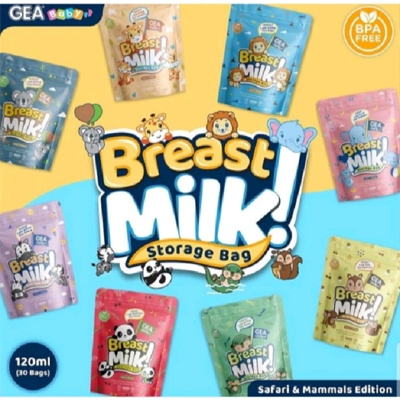 Jual GEA & NATURAL MOM kantong asi tempat simpan asi breast milk bag ...