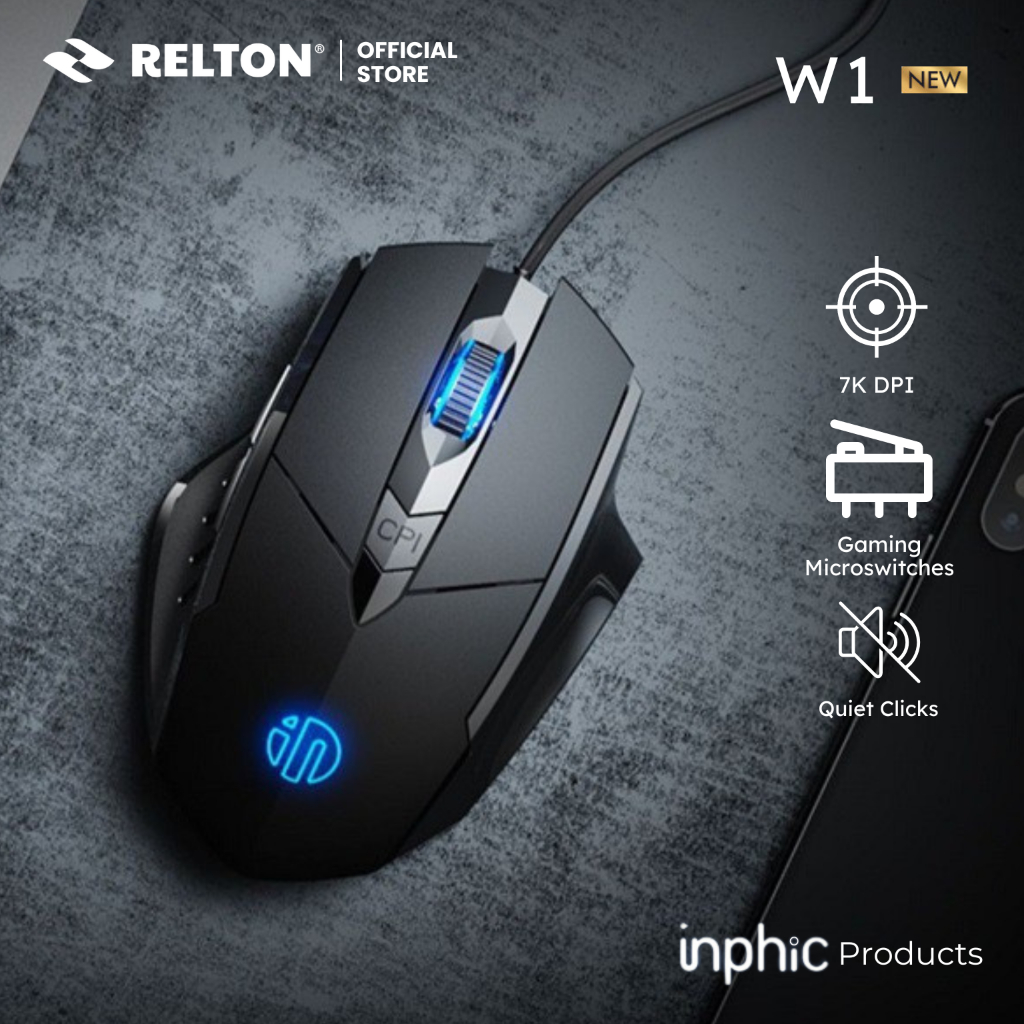 Jual Gaming Mouse W1 Mikroswitch Kelas Gaming INPHIC | Shopee Indonesia