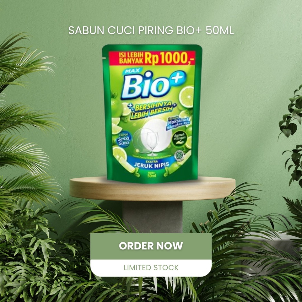 Jual Bio+ Sabun Cuci Piring Jeruk Nipis Anti Bakteri Pouch 50 ml ...