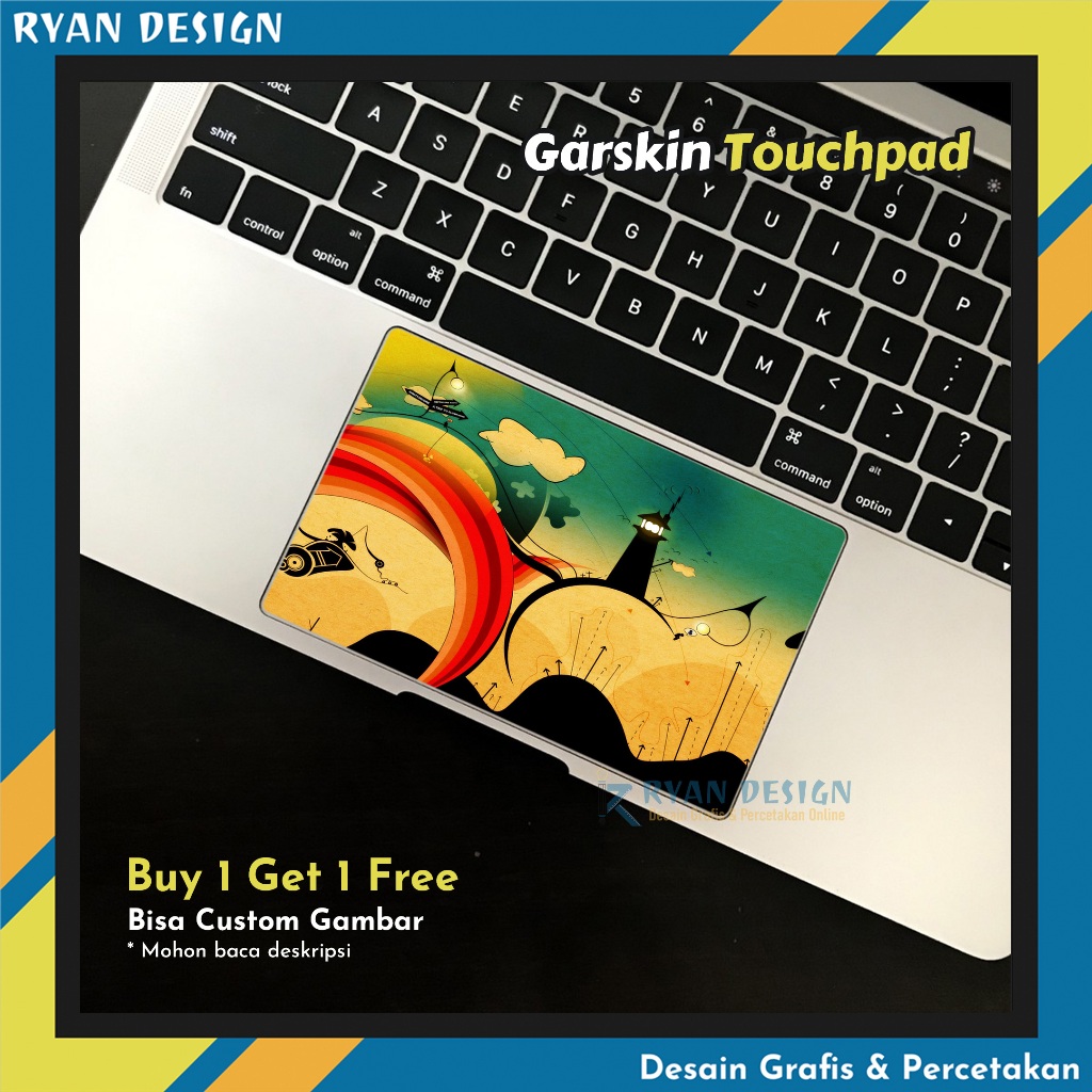 Jual Premium Garskin TouchPad Laptop Cartoon Abstract TrackPad ...