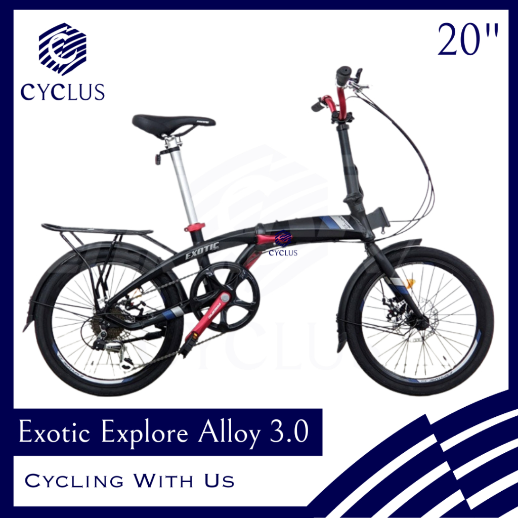 Jual Sepeda Lipat Exotic Explore 3.0 Alloy 7 Speed Disc Brake Rem ...