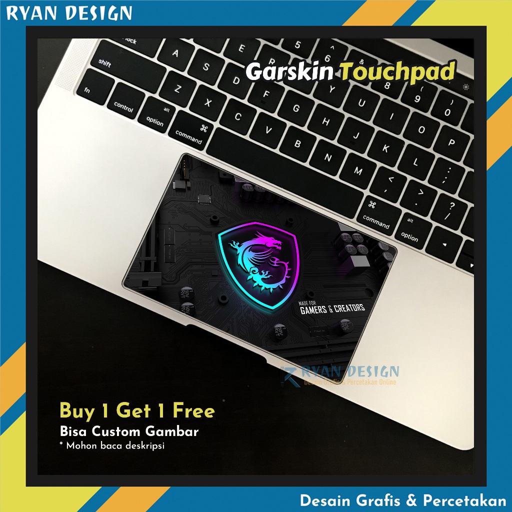 Jual Premium Garskin TouchPad Laptop Skin MSI TrackPad Protector ...