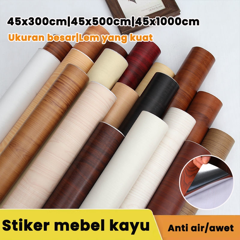 Jual 【senior】stiker meja kayu stiker lemari kayu wallpaper dinding kayu ...