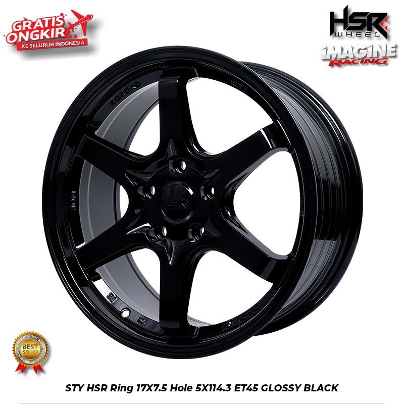 Jual Velg racing hsr sty ring 17X7,5 hole 5x114,3 untuk xpander innova terios xl7 camry | Shopee ...