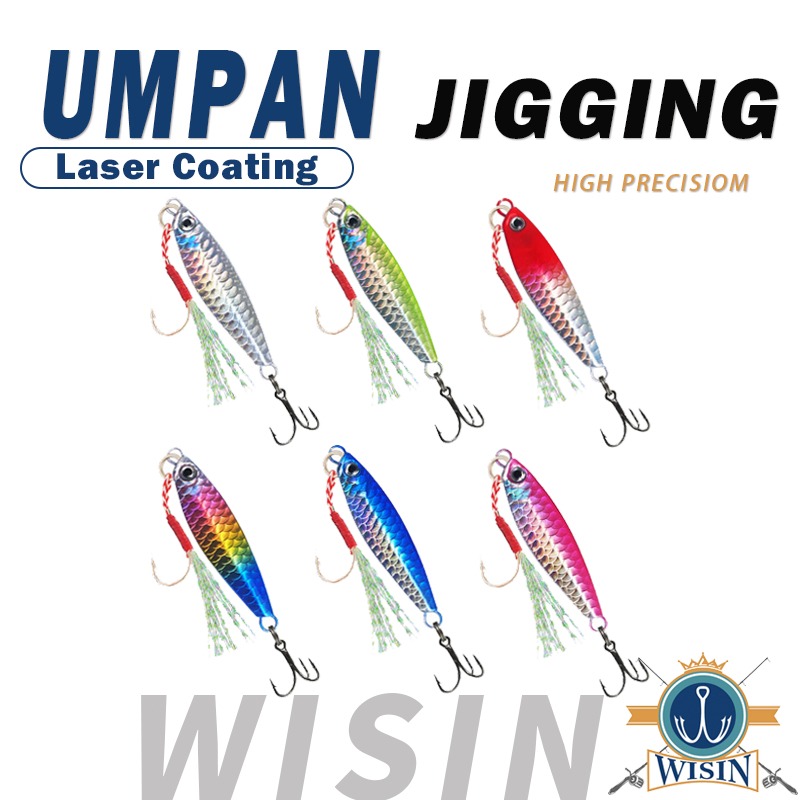 Jual WISIN Baru Umpan Pancing Jigging Hook Memancing Spinner Umpan 7g-30g Laser Metal Jig Spoon ...