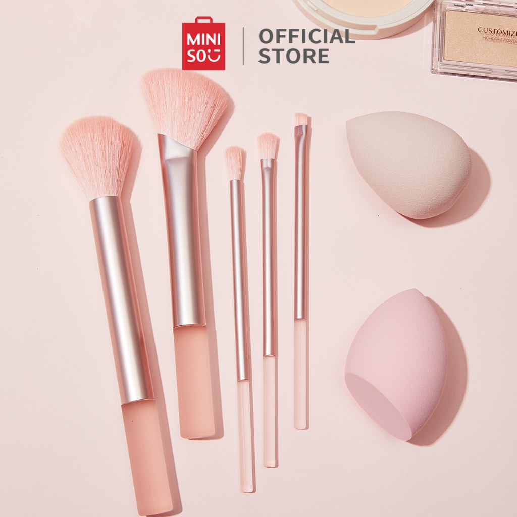 Jual Miniso Kuas Rias Spons Make up Brush 7 in 1 Beauty Blender Rias ...