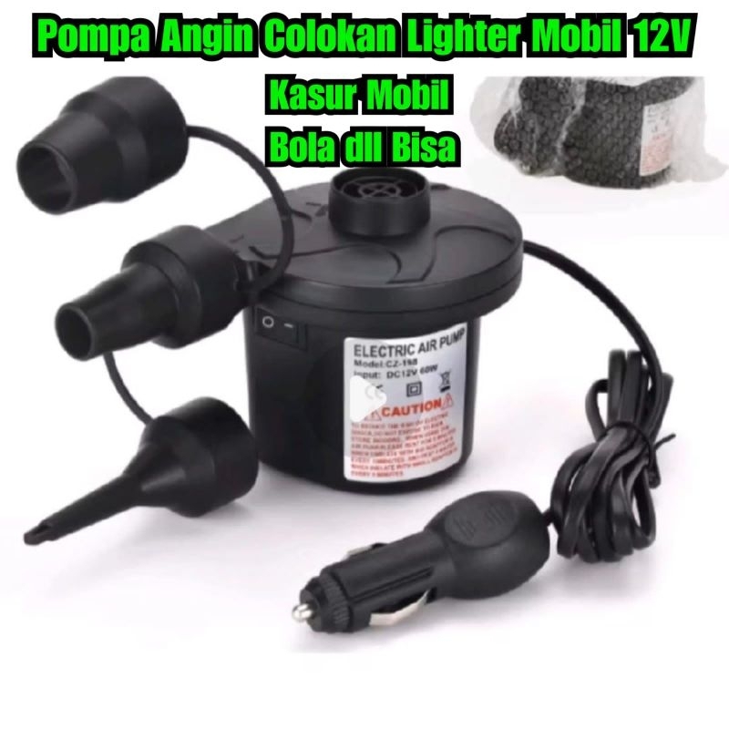 Jual Pompa angin lighter mobil 12v Pompa kasur mobil pompa angin mobil ...