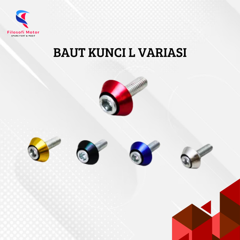 Jual baut L monel plat nomor variasi baut plat nomor variasi per biji ...