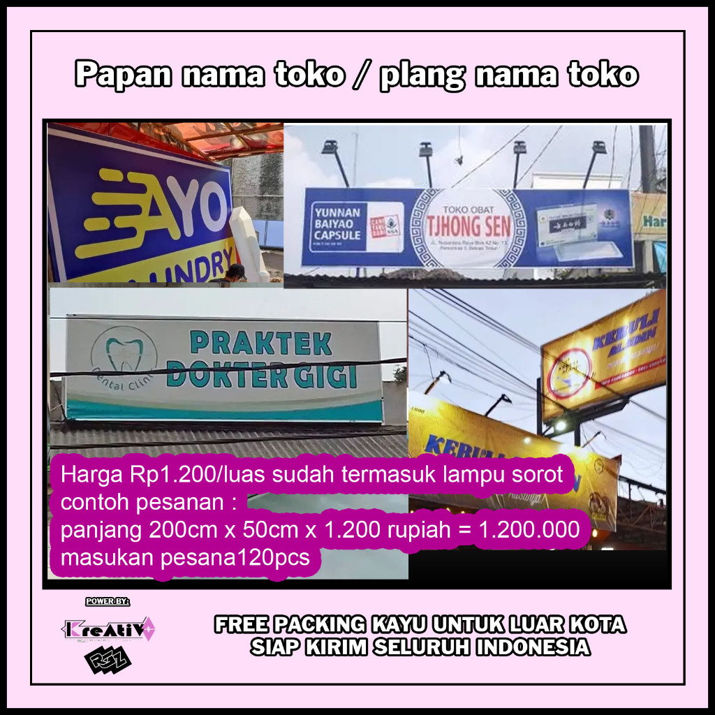 Jual plang nama toko papan nama toko | Shopee Indonesia