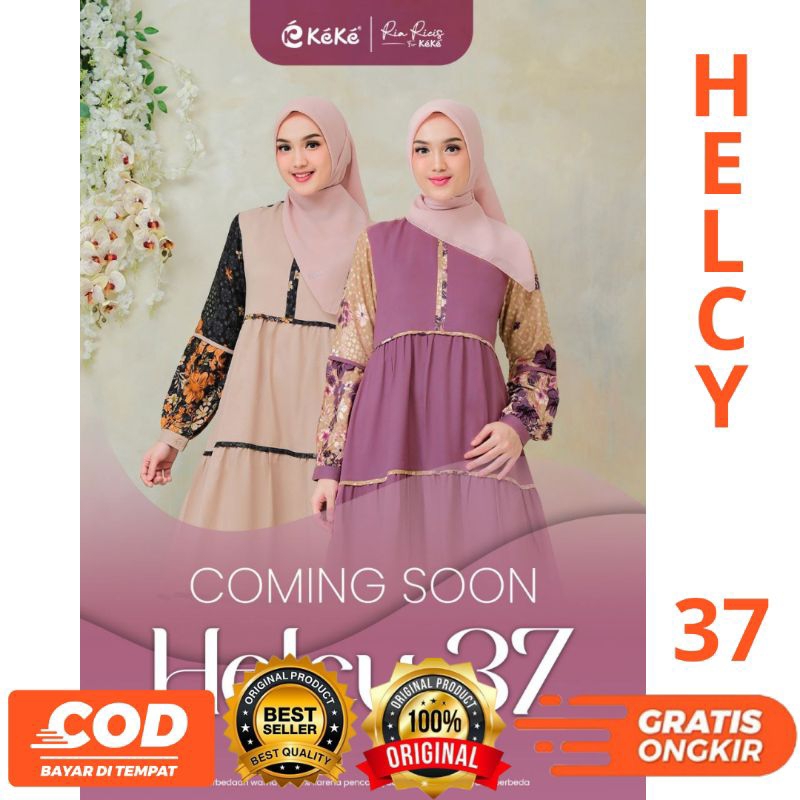 Jual TERBARU!! BUSANA MUSLIM GAMIS KEKE HELCY 37 ORIGlNAL | Shopee ...