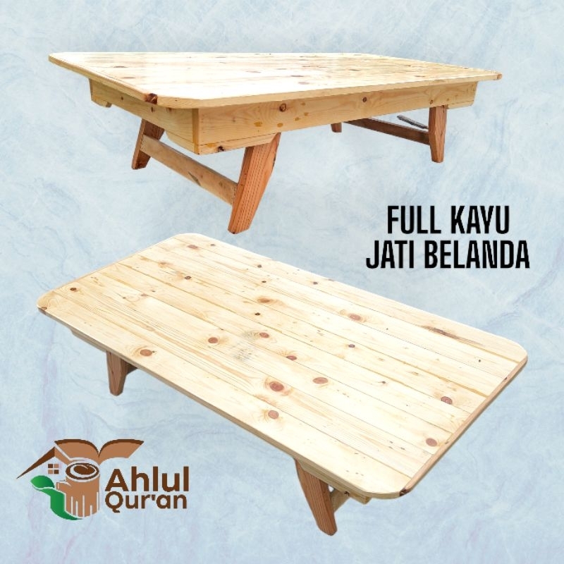 Jual Meja Lipat Lesehan FULL KAYU PLT 120X60x30 | bisa custom ukuran ...