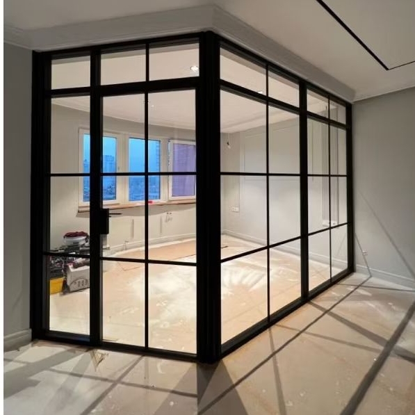 Jual Kusen Alexindo Hitam Partisi Kaca +Plus Pintu Aluminium Sekatan ...