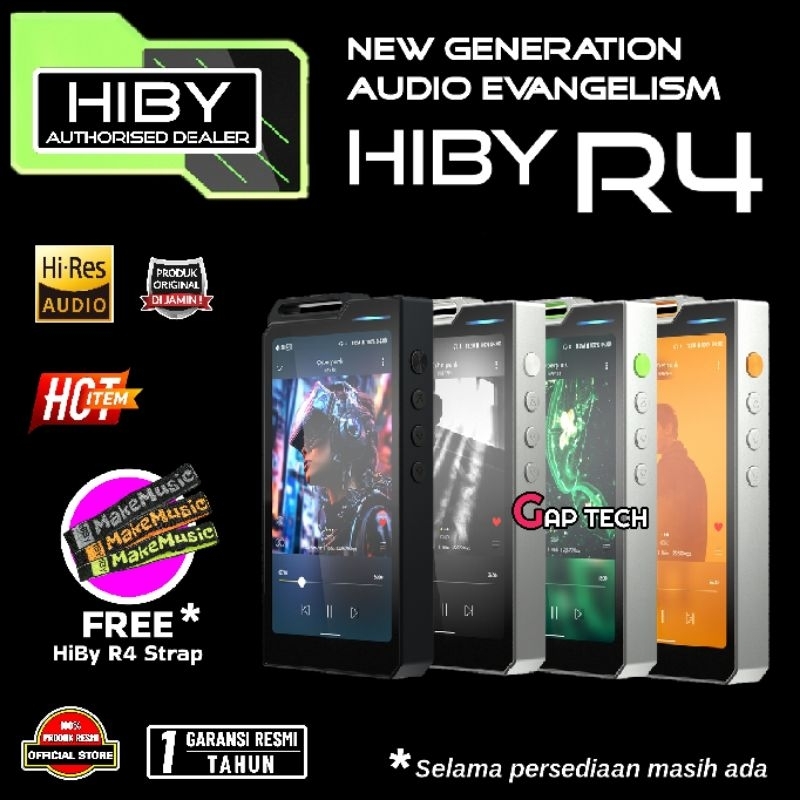 Jual HiBy R4 / R-4 / R 4 4-Way HiFi Android Digital Audio Player / DAP ...