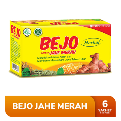 Jual Bejo Obat Herbal Masuk Angin Cair Jahe Merah Sachet 6 x 15 ml ...