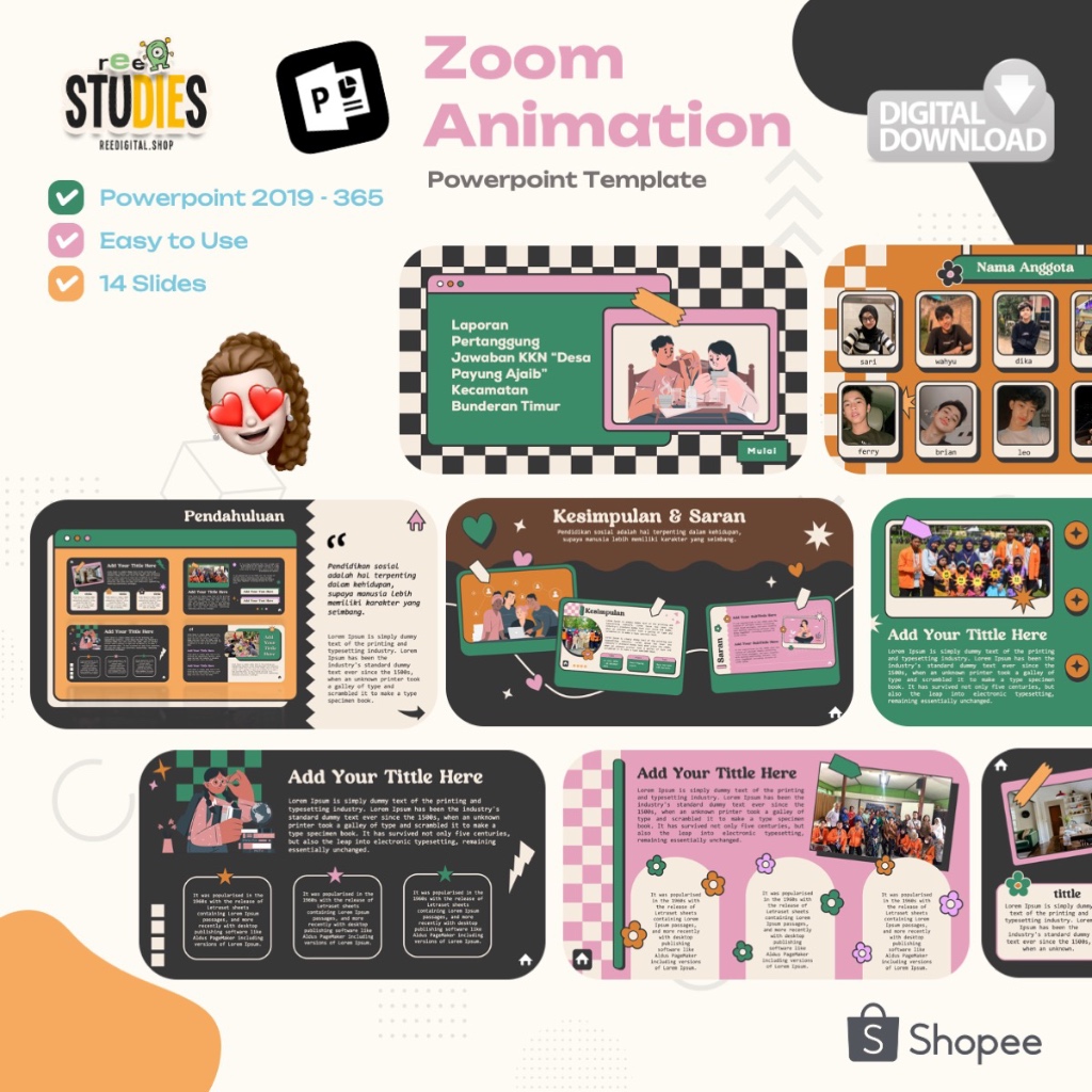 Jual Aesthetic Vintage Zoom Animation Powerpoint Template | Shopee ...