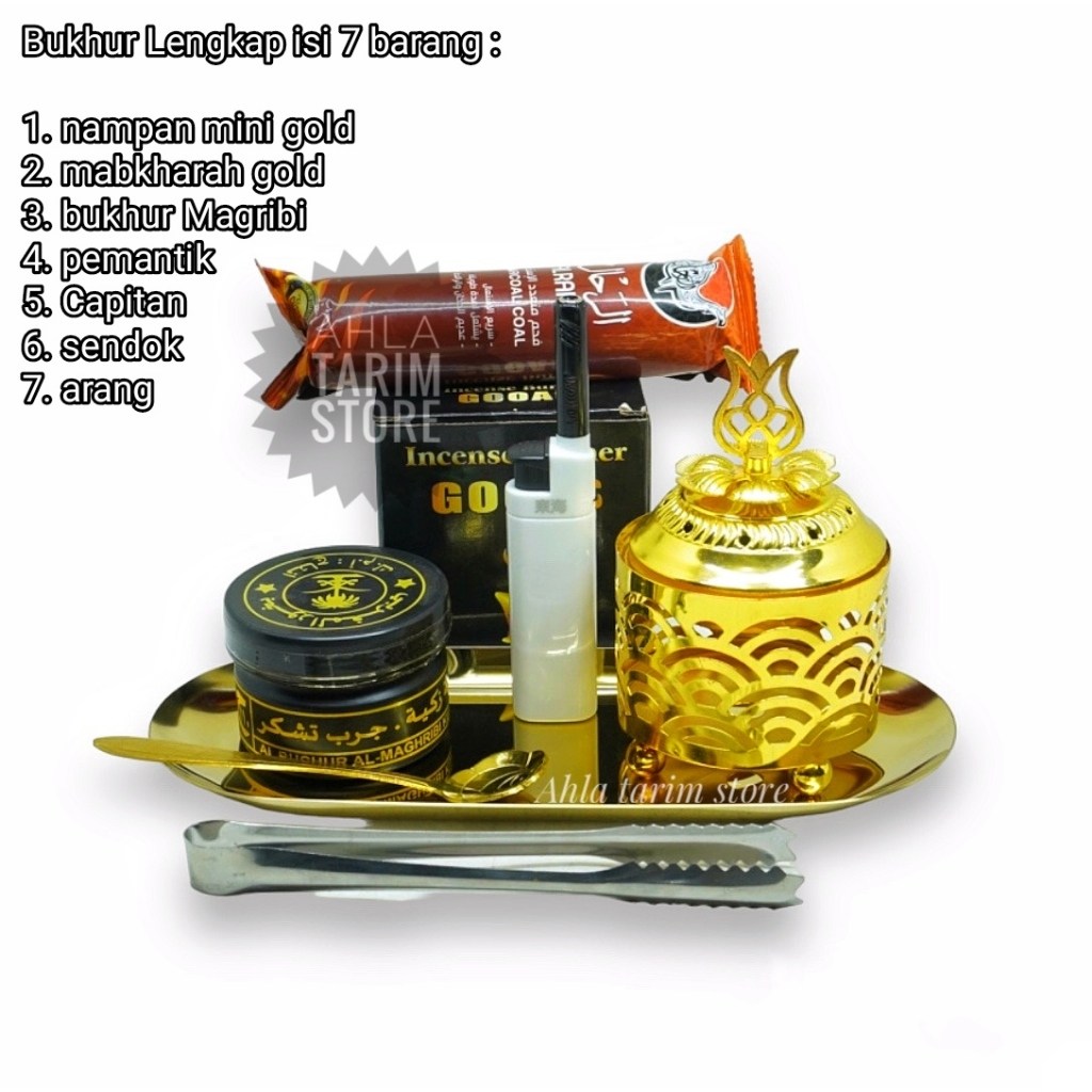 Jual Paket Dupa Arab Paket Lengkap isi 7 Barang Paket Set Buhur Arab ...