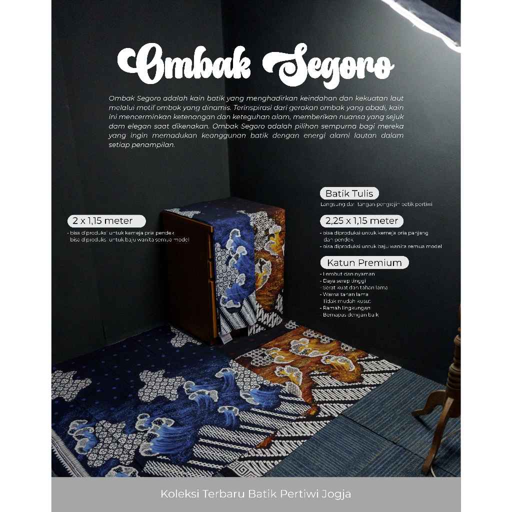 Jual Batik Tulis OMBAK SEGORO - Batik Pertiwi Jogja | Shopee Indonesia