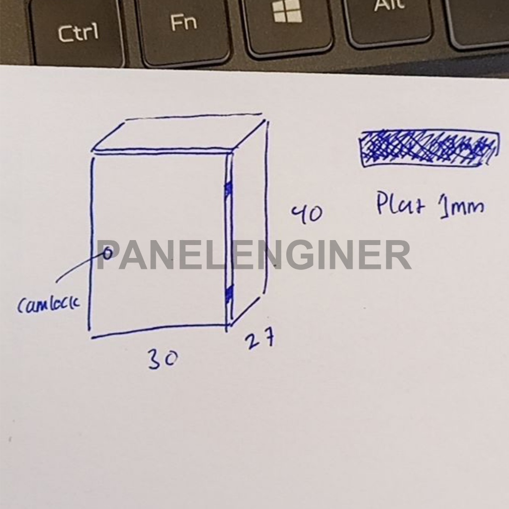 Jual box panel indoor 30x40x27 plat 1mm kunci camlock cat powder ...