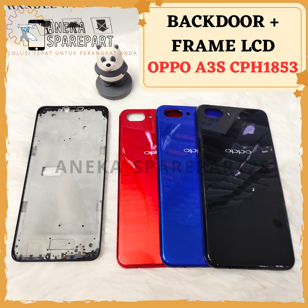 Jual HOUSING BACK CASING FULLSET OPPO A3S CPH1853 BACKDOOR + FRAME LCD OPPO A3S CPH1853 TUSUKAN ...