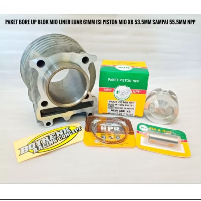 Jual CYLINDER BLOK MIO SPORTY MIO SMILE MIO KARBU 5LW SET PISTON 53.5 ...