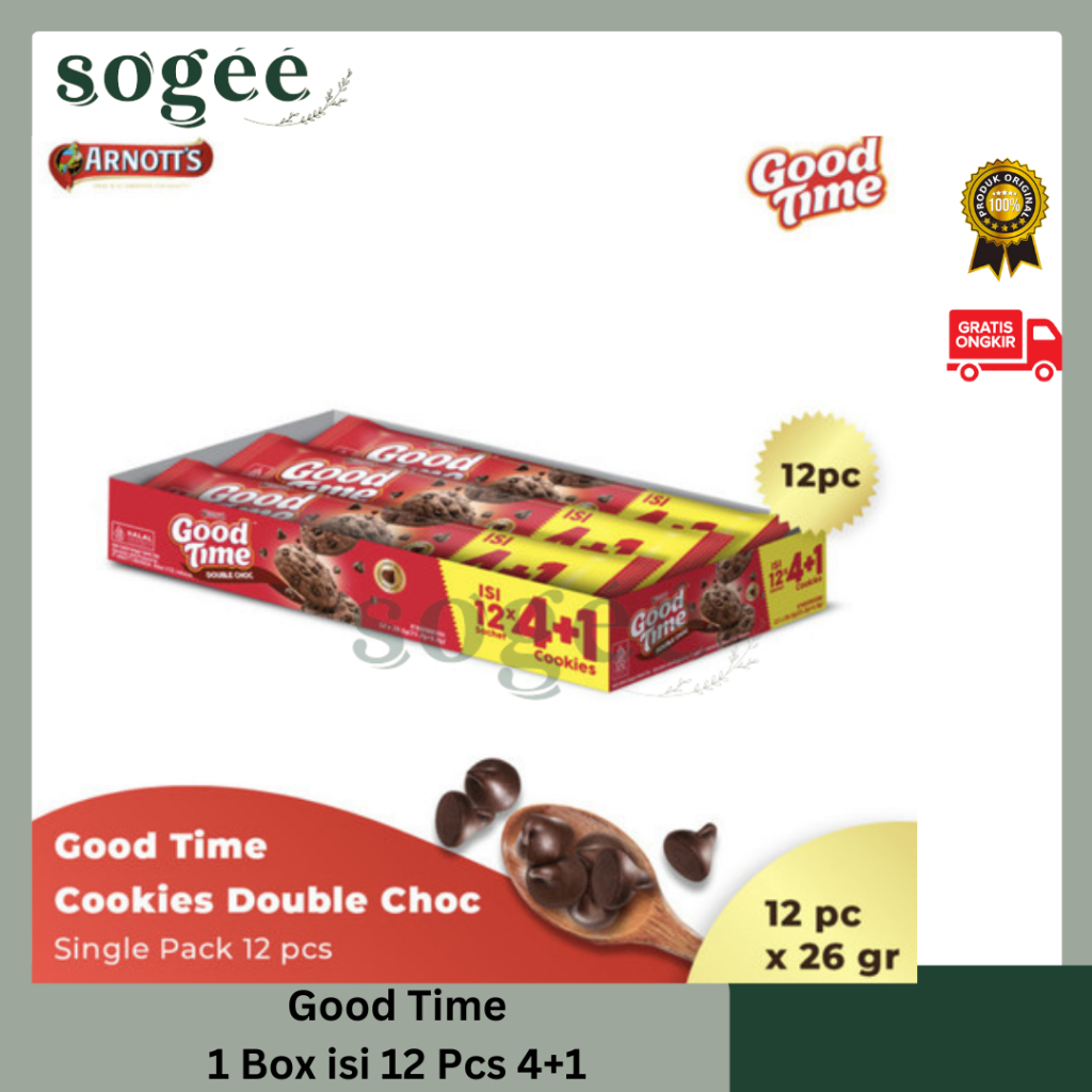 Jual Sogee ☘️Good Time Double Chocochips isi 12pcs | Shopee Indonesia