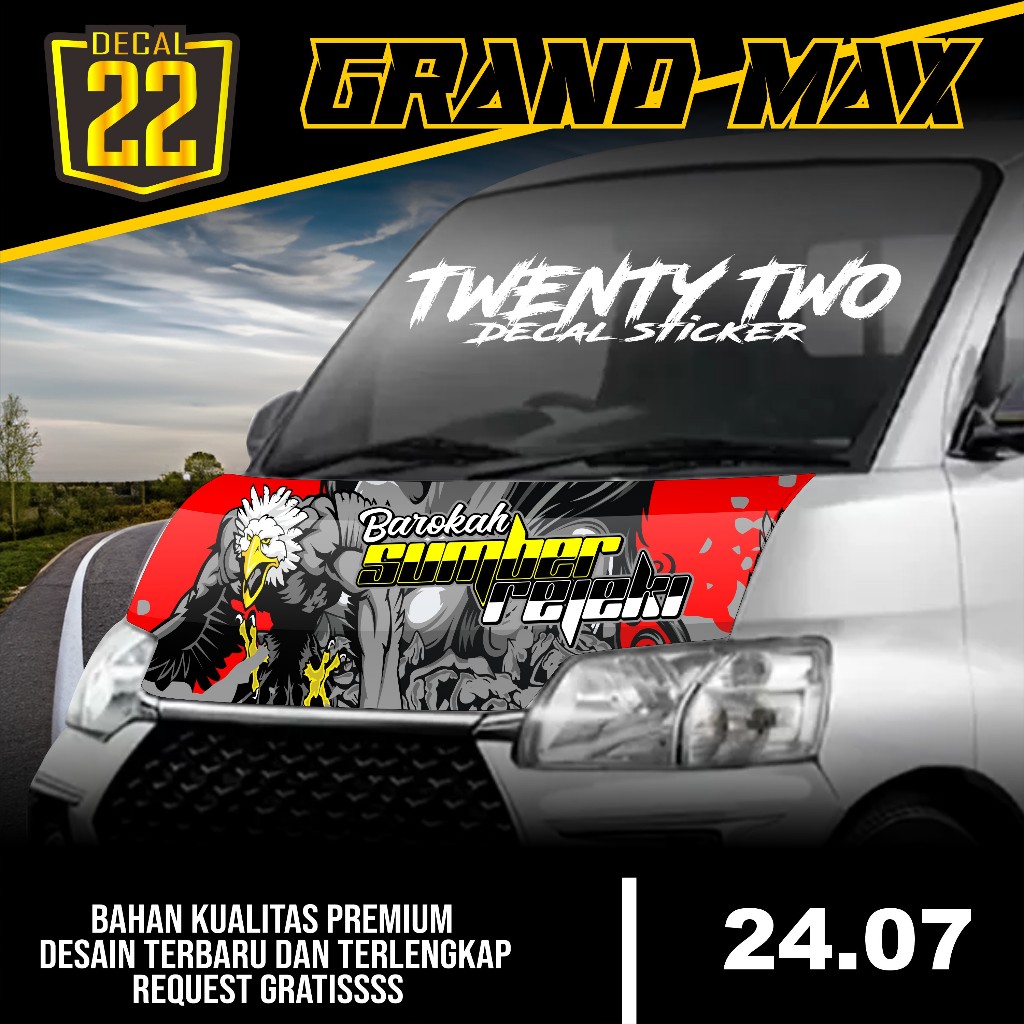 Jual (TERBARU) DECAL STIKER KABIN DEPAN GRAND MAX PICK UP DESAIN SIMPEL ...