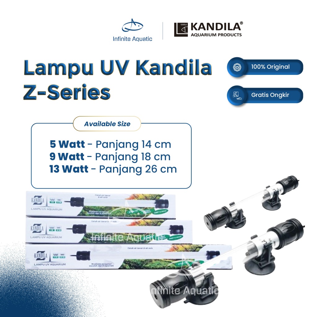 Jual Lampu UV Ultraviolet Aquarium KANDILA Z Series KD - 5, 9, 13 W | Shopee Indonesia