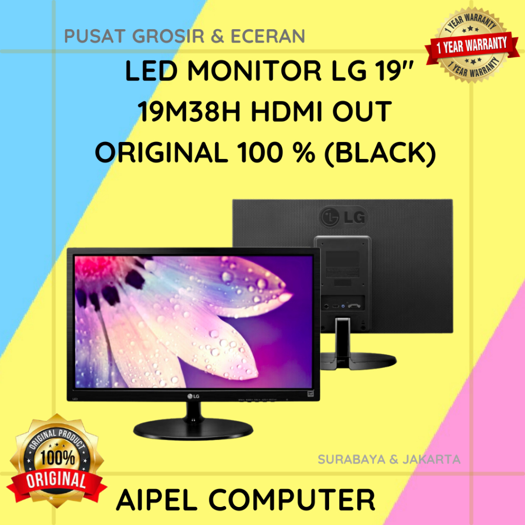 Jual 19M38 | LED Monitor LG 19" 19M38H / 19M38L HDTV + VGA Out Original ...