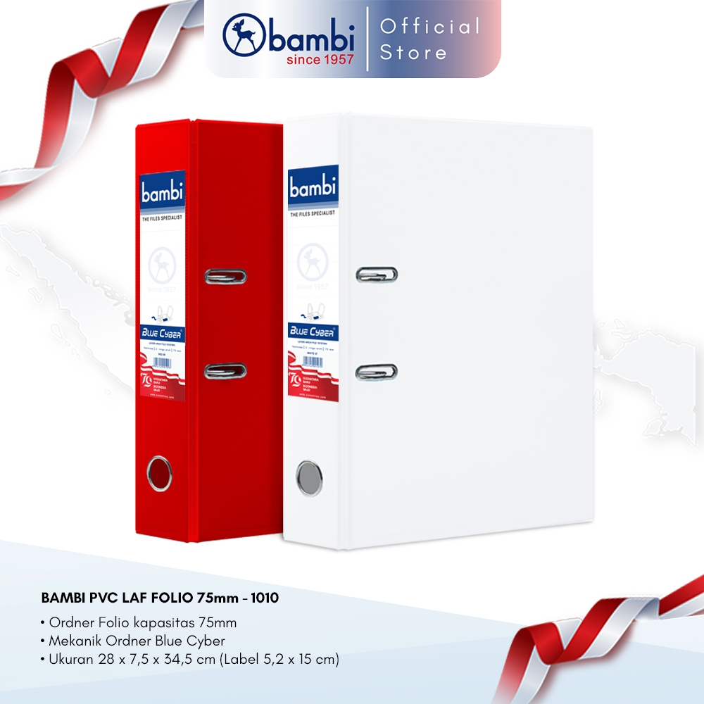Jual Bambi Lever Arch File Ordner Folio Edisi Kemerdekaan Merah Putih ...