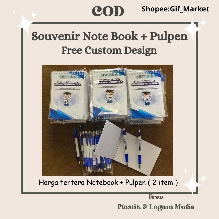 Jual Souvenir | Notebook | Custom | Buku | COD | Free ongkir | Paket ...