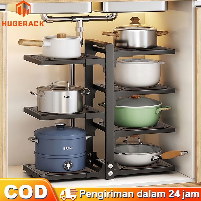 Jual Rak Dapur Stainless Rak Bawah Wastafel Dapur Rak Panci 7 Susun Rak ...