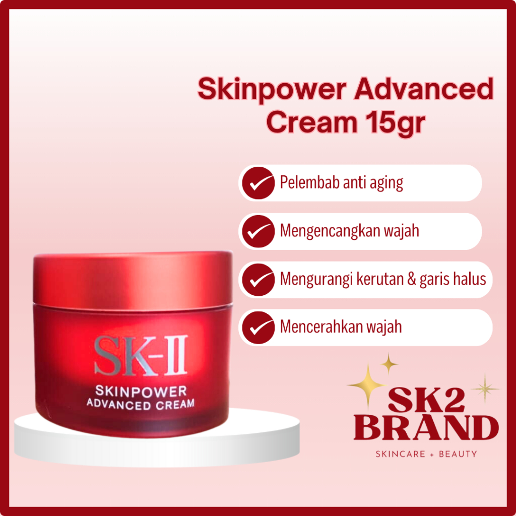 Jual SKII SK-II SK2 Skinpower advanced cream 15gr- Skin Power Pelembab Wajahh | Shopee Indonesia