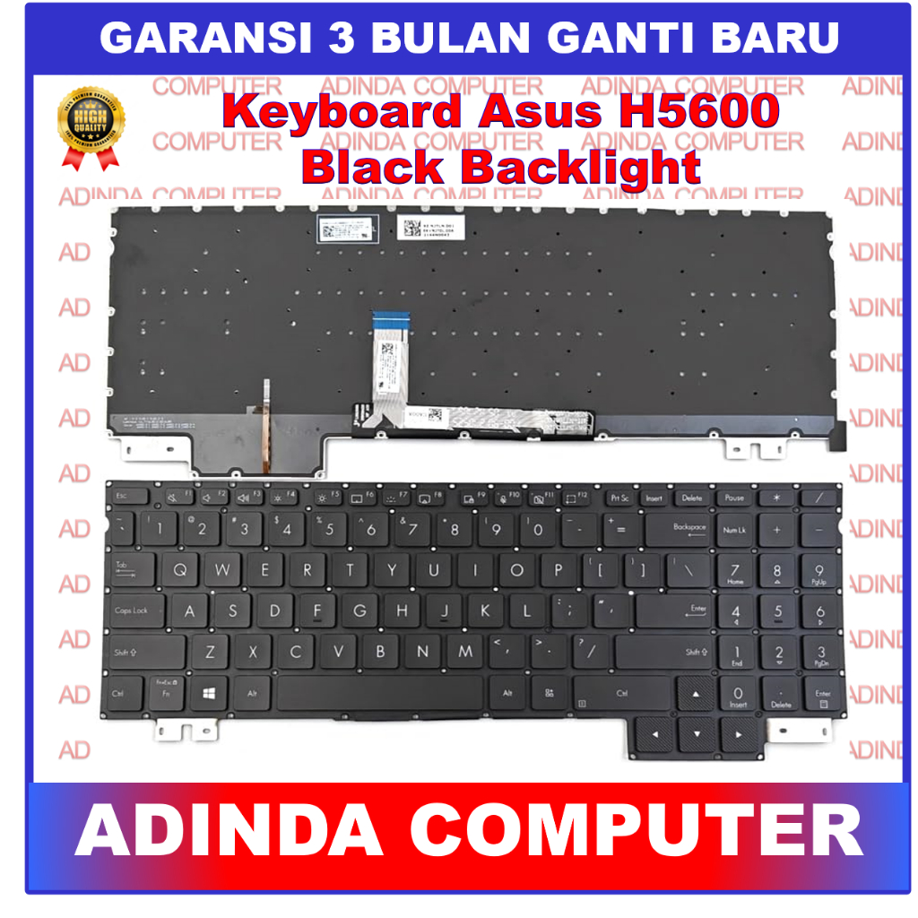Jual Keyboard Asus ProArt Studiobook 16 H5600 H7600 H7600Z W5600 W7600 W7600H UX7602Z Black ...