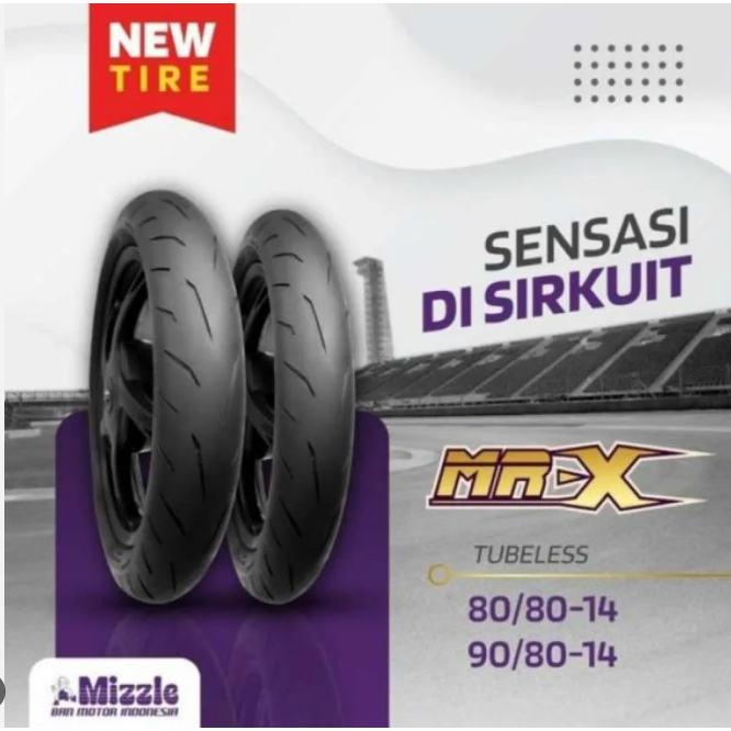 Jual Mizzle MR-X 80/80-14 / 90/80-14 Tubeless / Soft Compound ...