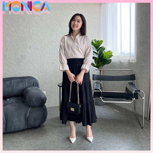 Jual Monica Helen Ruffle Skirt,Rok Panjang Wanita,Rok Wanita Kekinian ...