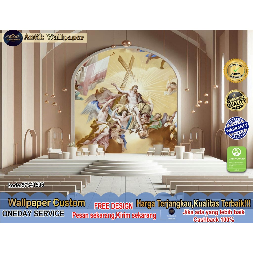 Jual Wallpaper & Wallstiker Custom 3D Tema Rohani | Kristen | Yesus ...