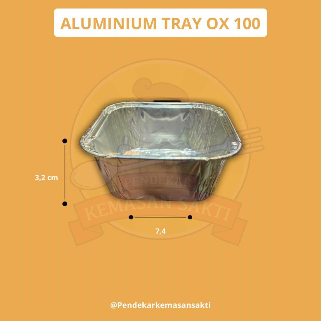 Jual Cup Alumunium Tray / Aluminium Foil Tray Ox-100 Kotak / Zuppa Macaroni MilkBun Cheese Roti ...